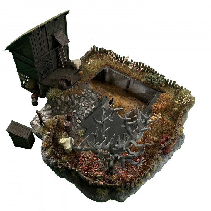 3D Printable Fantasy Winery with barn and cellar by One Man Voice