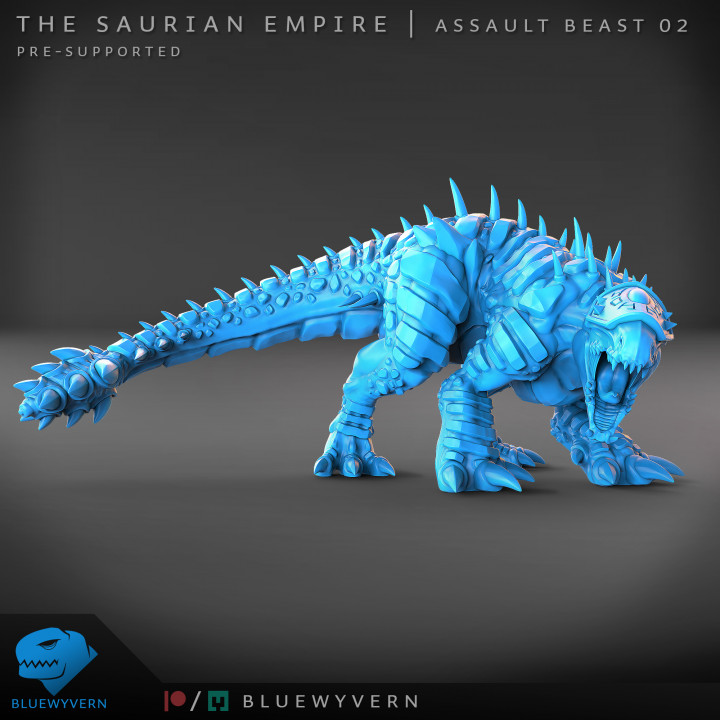 3D Printable The Saurian Empire - Assault Beasts by BlueWyvern