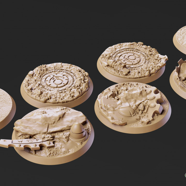 3D Printable Space Elf Bases by PSMiniatures