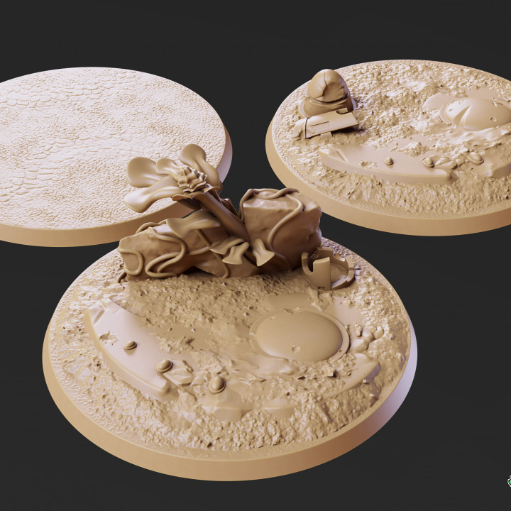 3D Printable Space Elf Bases by PSMiniatures
