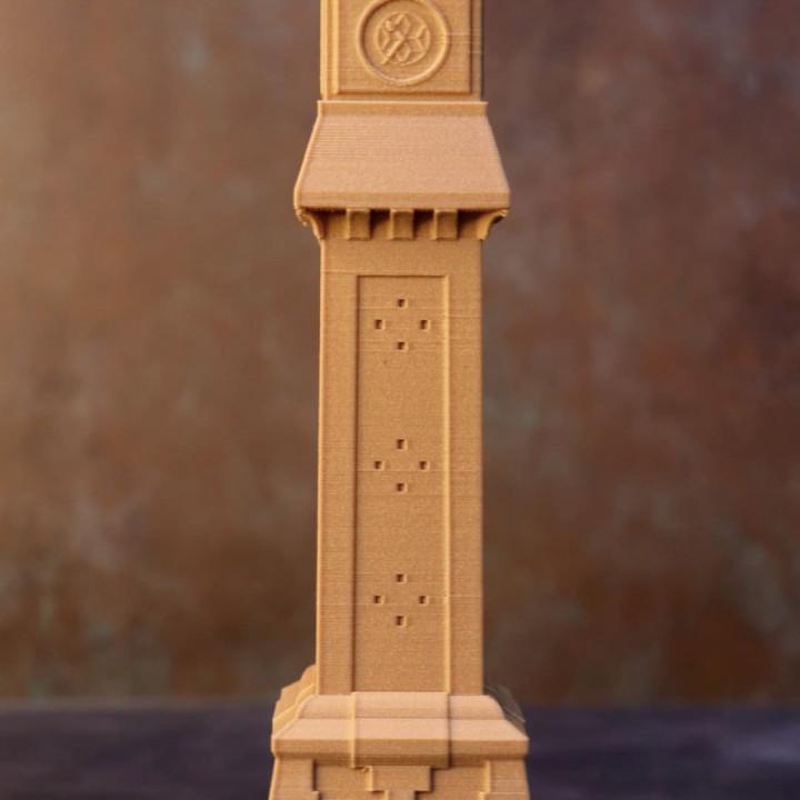 3D Printable Qushla Clock Tower - Baghdad , Iraq by MiniWorld3D