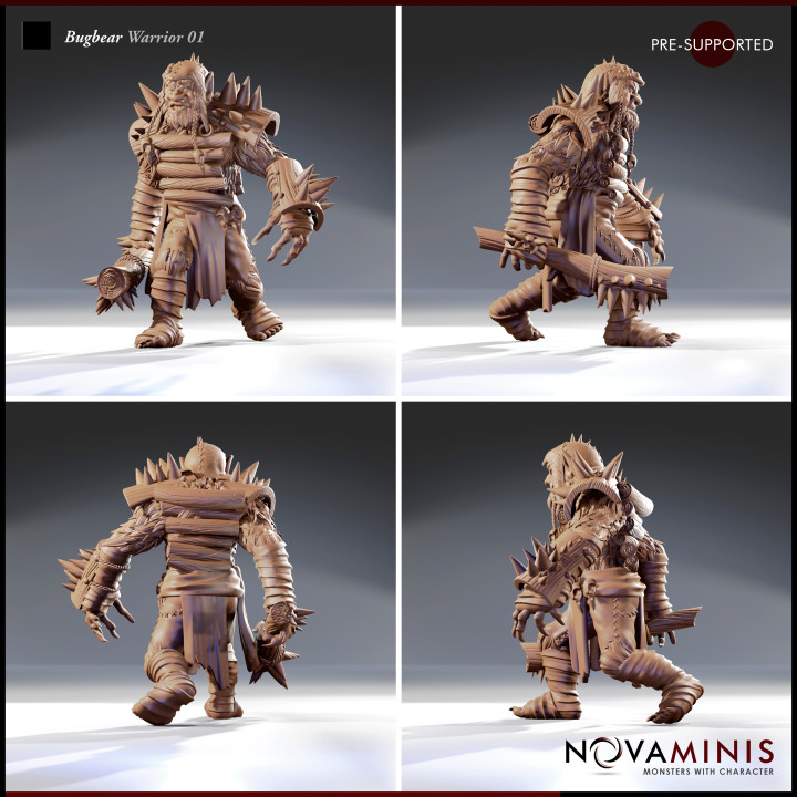 3D Printable Bugbear Warrior 01 by NovaMinis