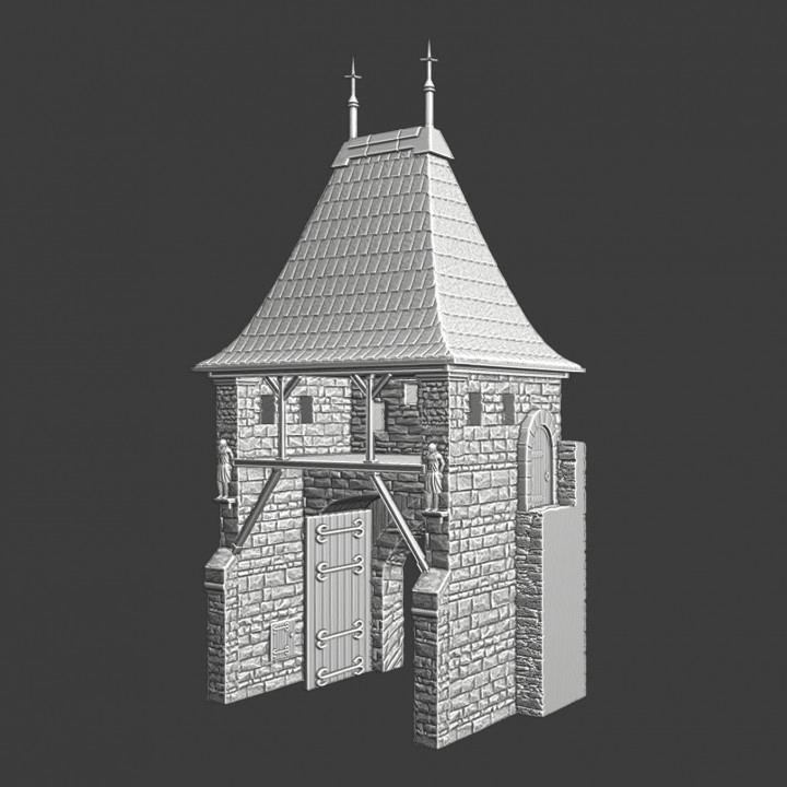 3D Printable Medieval Town Gate - Modular castle system by Northern ...