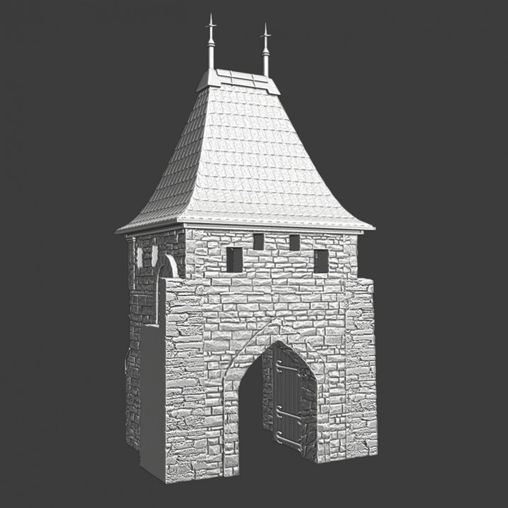 3D Printable Medieval Town Gate - Modular castle system by Northern ...