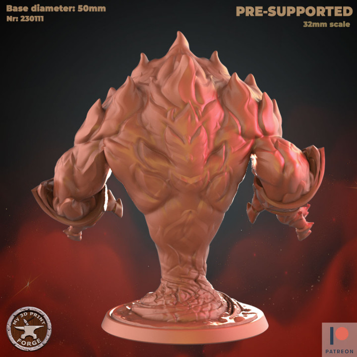 3D Printable Fire Elemental Boss Two models by My3DPrintForge