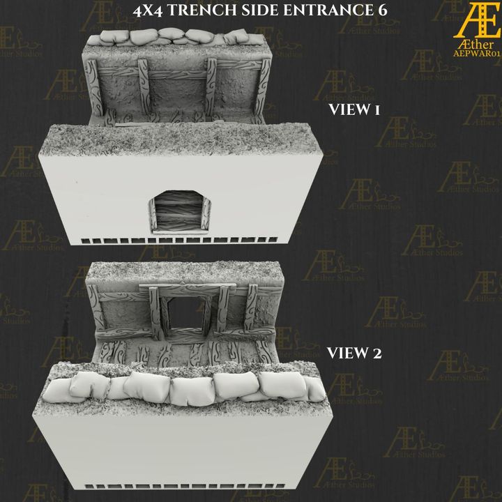 3D Printable AEPWAR01 - War Trenches by Aether Studios