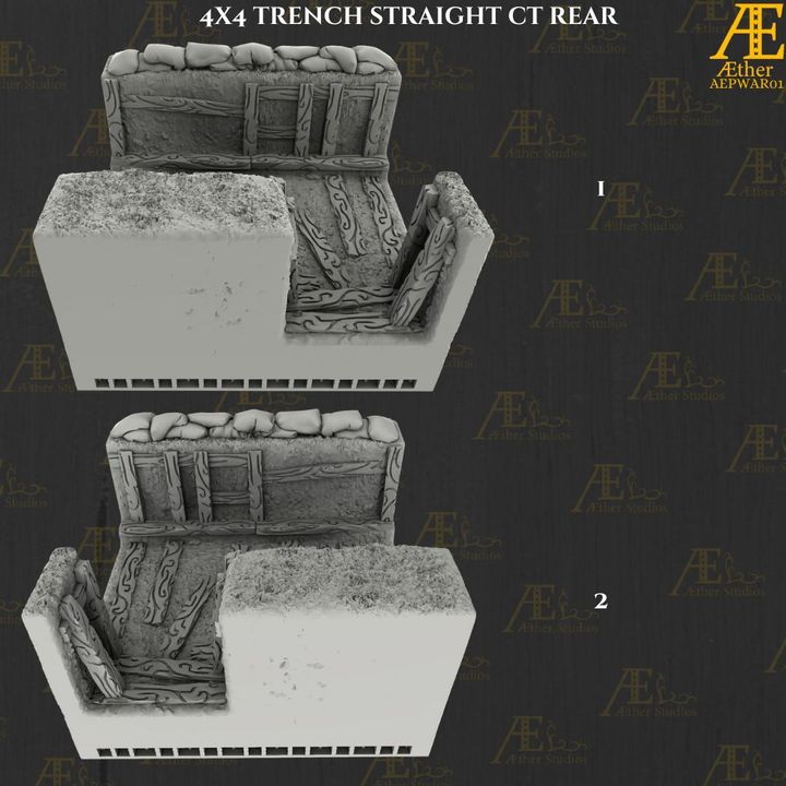 3D Printable AEPWAR01 - War Trenches by Aether Studios