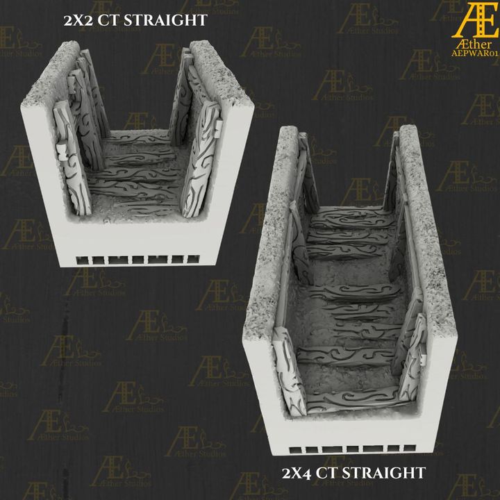 3D Printable AEPWAR01 - War Trenches by Aether Studios