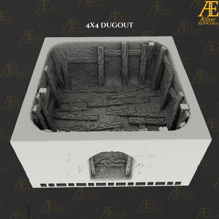 3D Printable AEPWAR01 - War Trenches by Aether Studios
