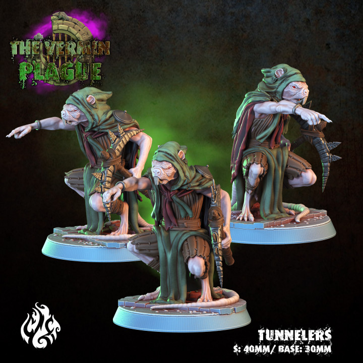 3D Printable Tunnelers by Crippled God Foundry