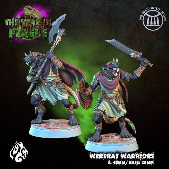 3D Printable Wererat Warriors by Crippled God Foundry