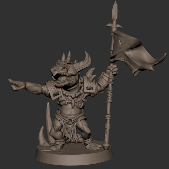 3D Printable Kobold Squad Leader by Bite the Bullet