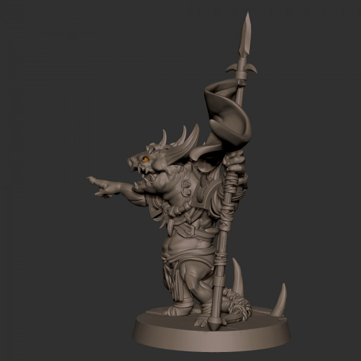 3D Printable Kobold Squad Leader by Bite the Bullet