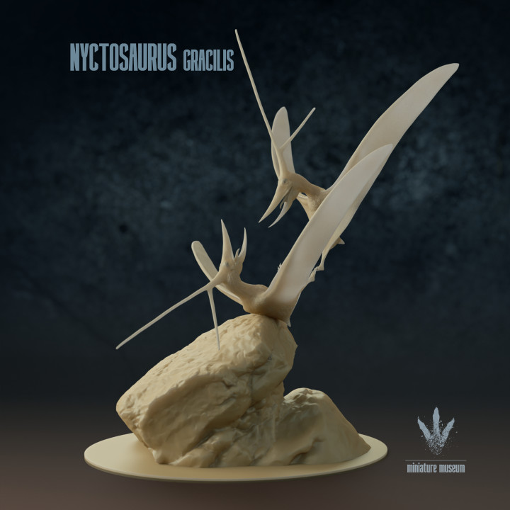 3D Printable Nyctosaurus gracilis : Aerial Combat by Miniature Museum