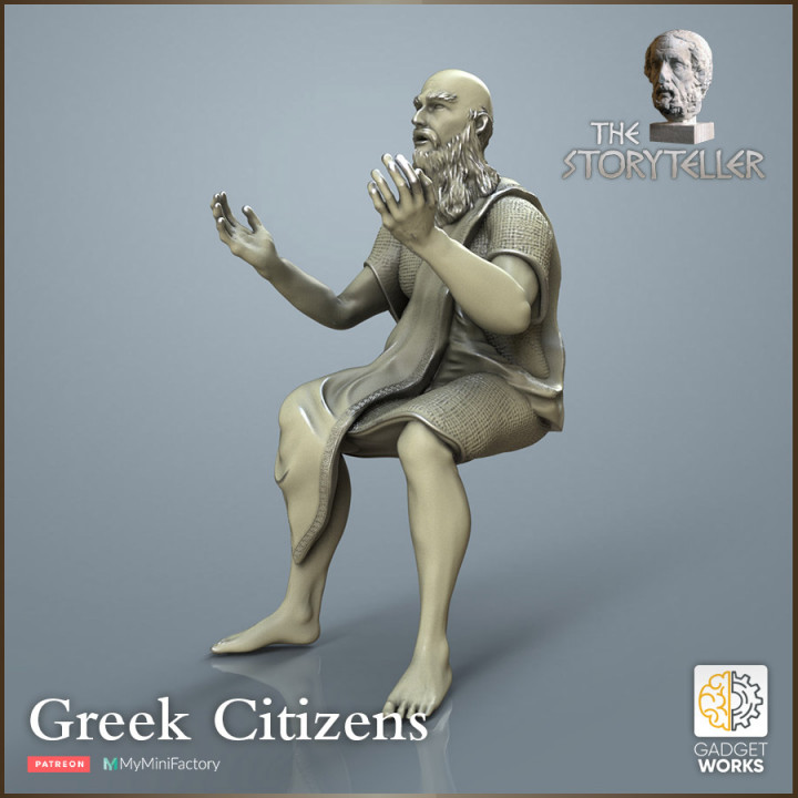 3D Printable Greek Citizens - The Storyteller by Gadgetworks