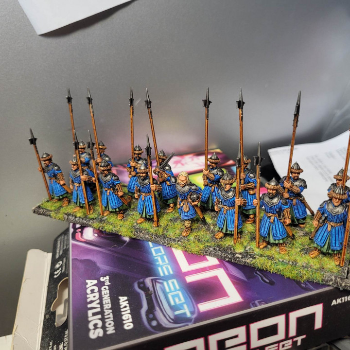 3d Print Of Militia Spearmen By Jakubbures