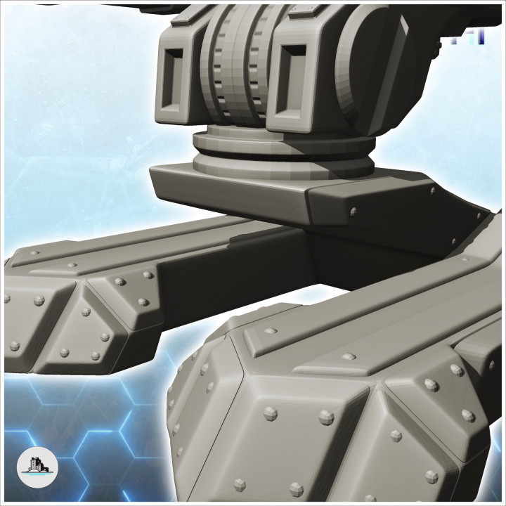 3D Printable Turret with double laser cannon and missile launcher (2 ...