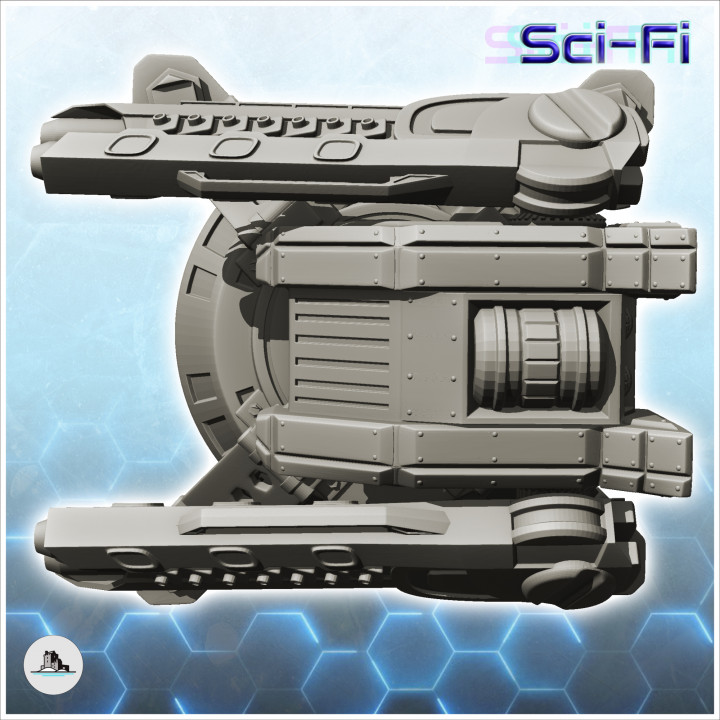 3D Printable Robotic turret with double ion cannons (4) - Future Sci-Fi ...