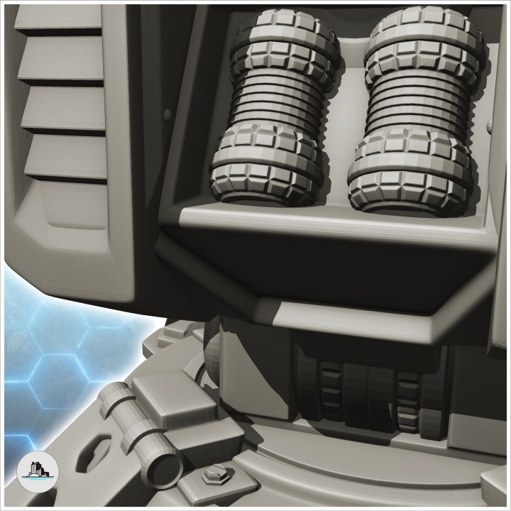 3D Printable Robotic turret with double ion cannons (4) - Future Sci-Fi ...