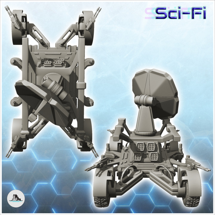 3D Printable Mobile satellite guidance antenna turret (6) - Future Sci ...