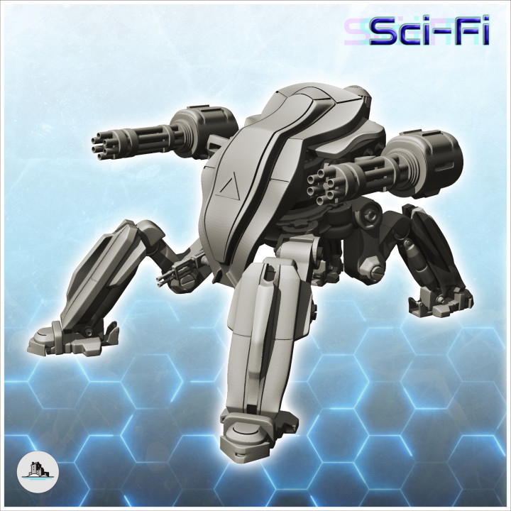 3D Printable Cistia combat robot (7) - Future Sci-Fi SF Post apocalyptic Tabletop Scifi by ...
