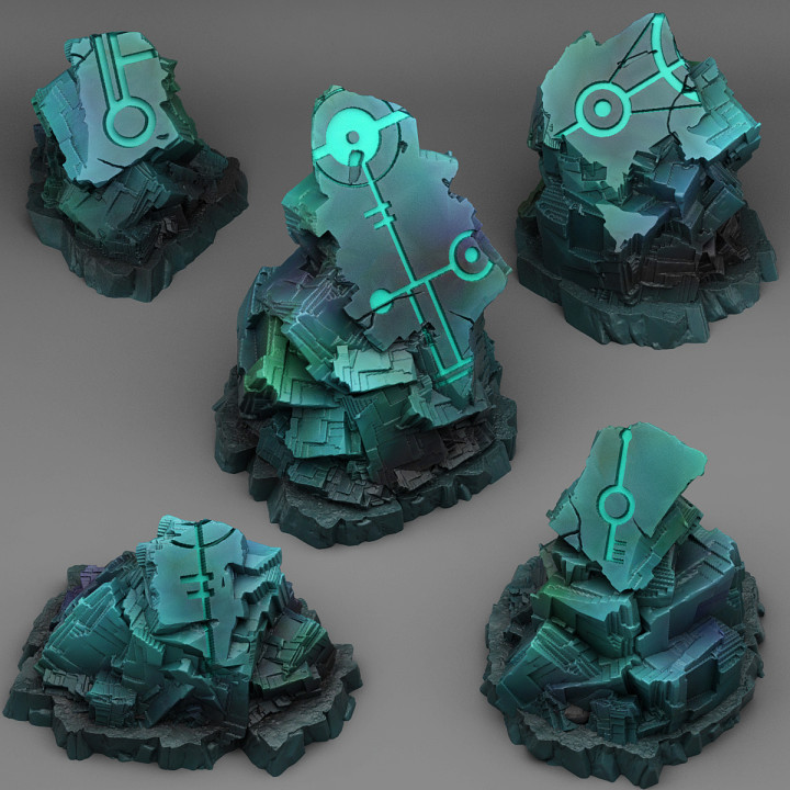 3D Printable ALIEN RUINS by Fantastic Plants And Rocks