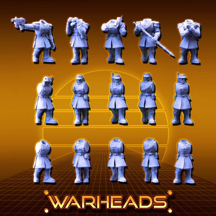 3D Printable Full Officer Corps! Both Commander Squads! (10 man unit ...