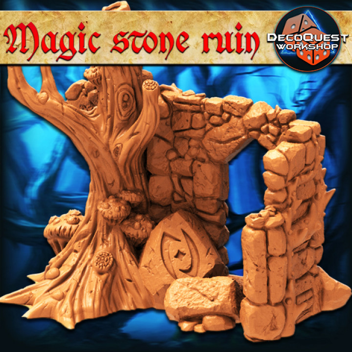 3D Printable Magic stone ruin by DecoQuest Workshop