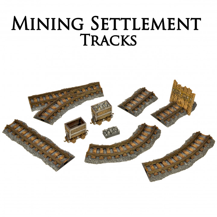 3D Printable Mining Settlement - Tracks by Dani Amengual