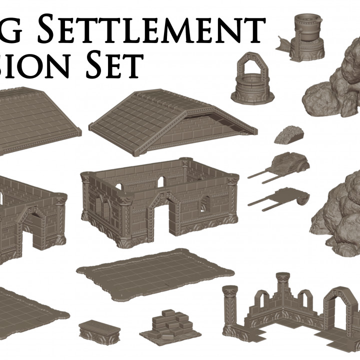 3D Printable Mining Settlement - Expansion by Dani Amengual