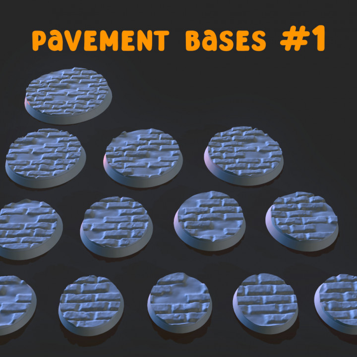 3D Printable Pavement Bases #1 by MNP Sculpt