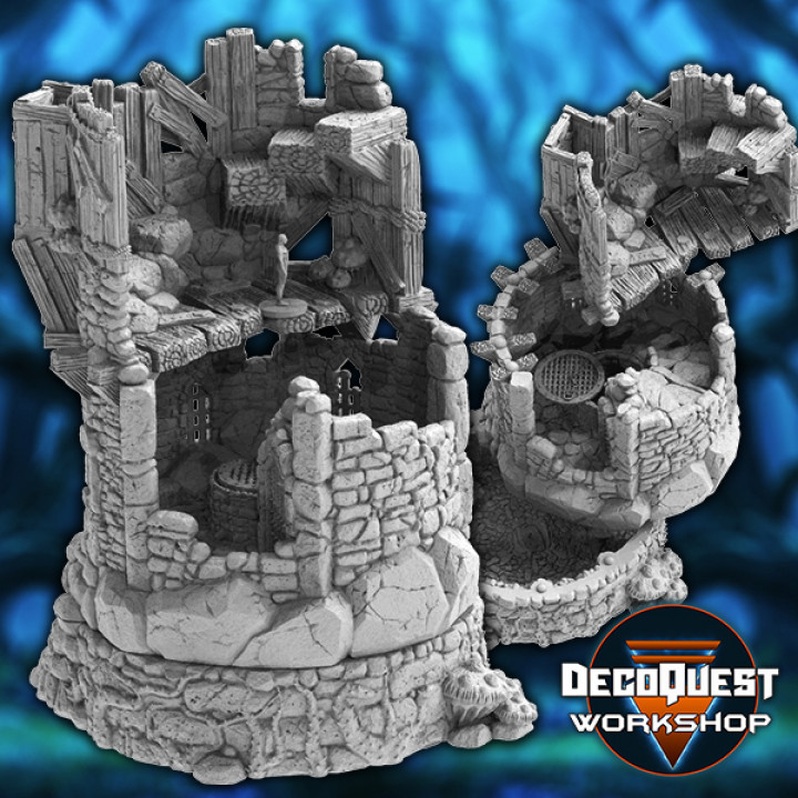 3D Printable Crypt tower by DecoQuest Workshop
