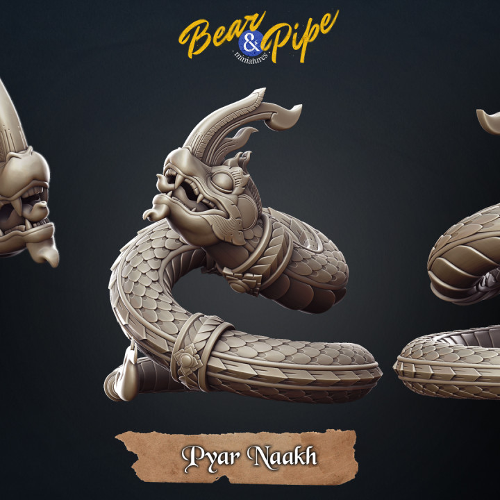 3D Printable Pyar Naakh the King Naga pre-supported by Bear & Pipe