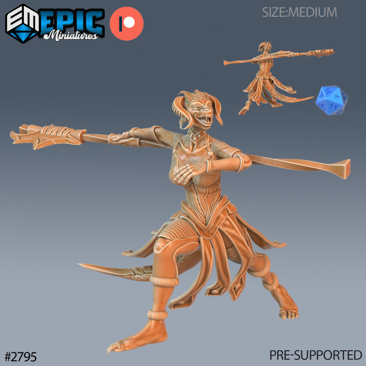 3D Printable Lizard Folk Brood Guard Set / Reptile Soldier / Draconic ...