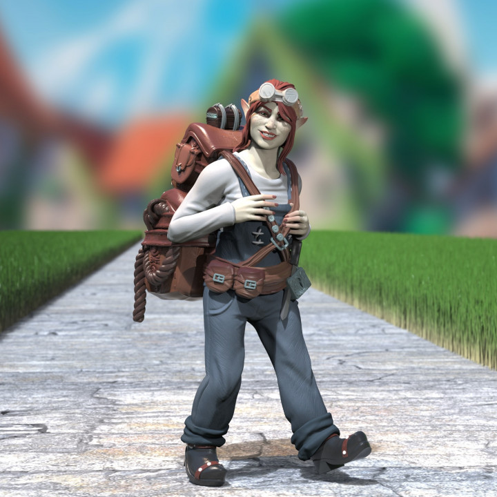 3D Printable Female Gnome Tinkerer by M3DM