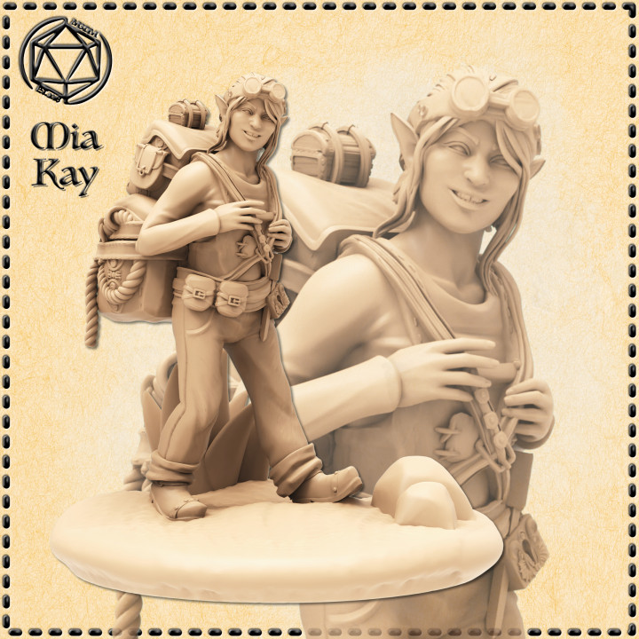 3D Printable Female Gnome Tinkerer by M3DM