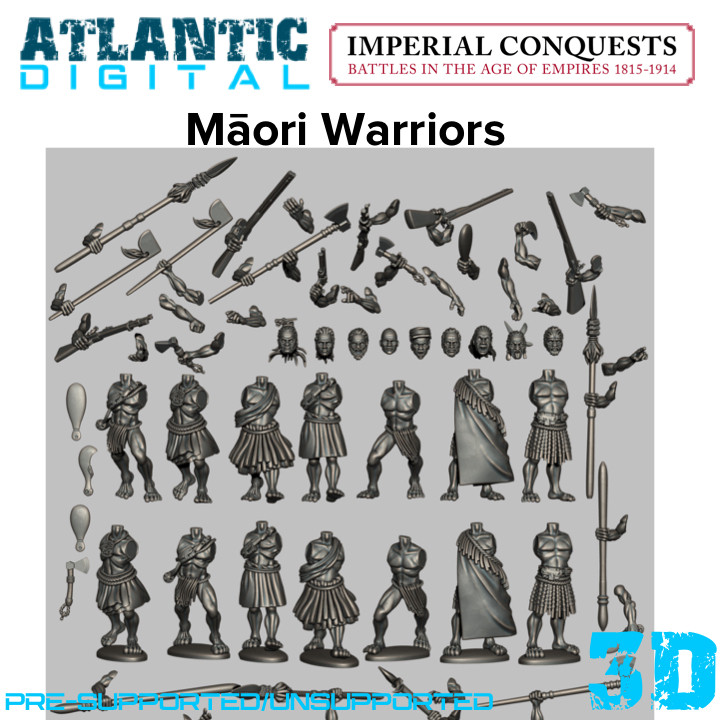 3D Printable Māori Warriors by Wargames Atlantic