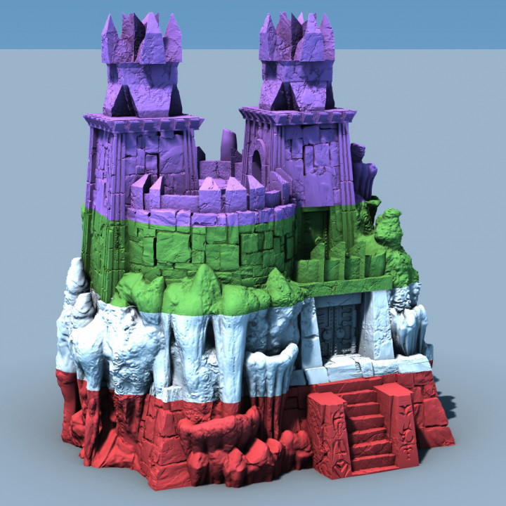 3d Printable Small Underdark Keep By Gamescape3d