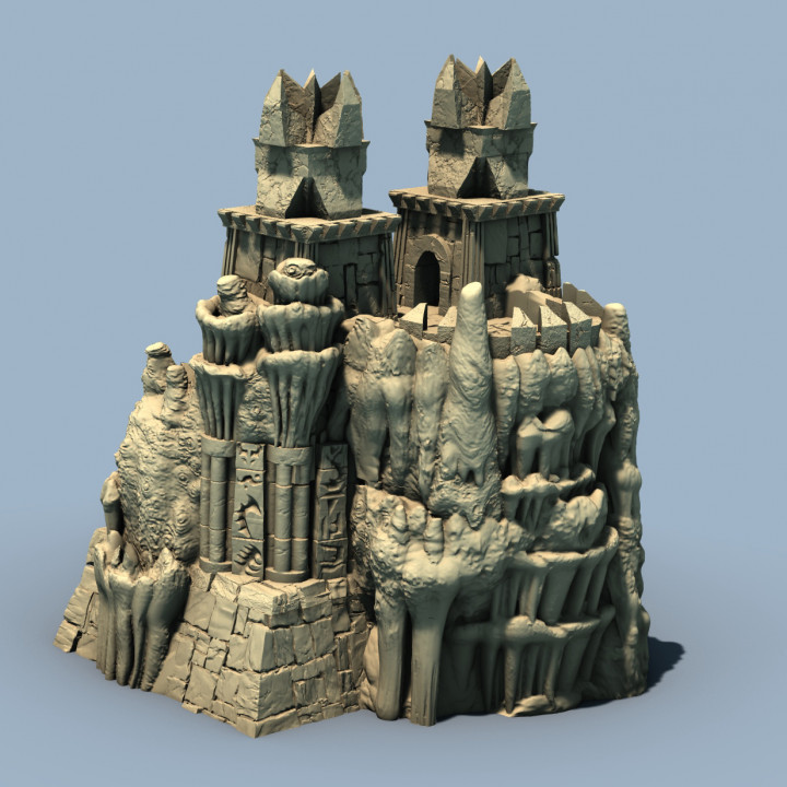 3D Printable Small Underdark Keep by GameScape3D