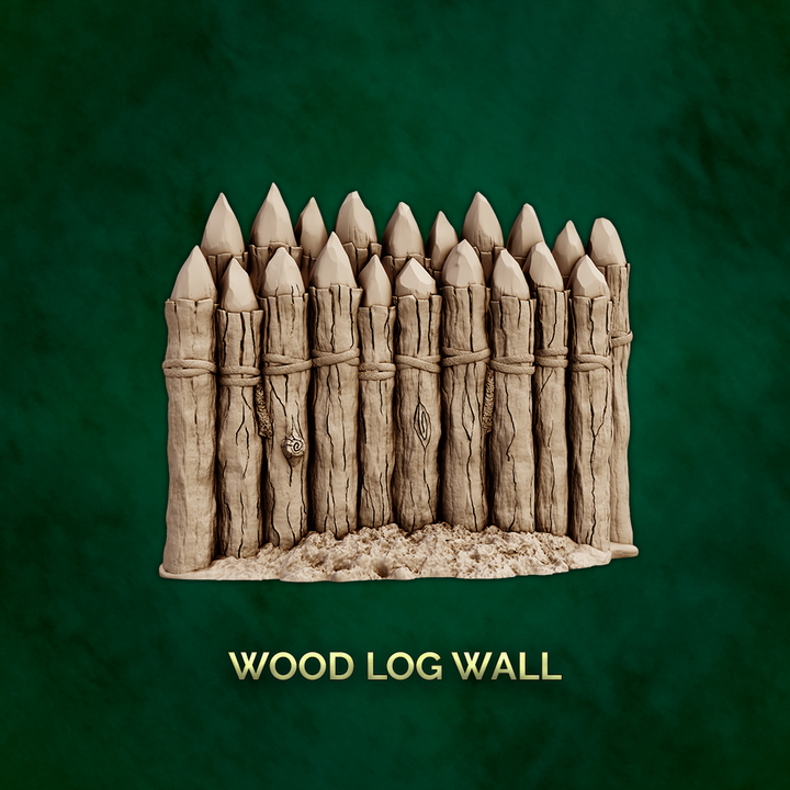 3D Printable Wood Log Wall by Artificers_Mini