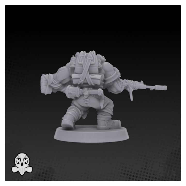 3D Printable Orc 2H Sniper Commando Modular Kit by Malicious Mini's