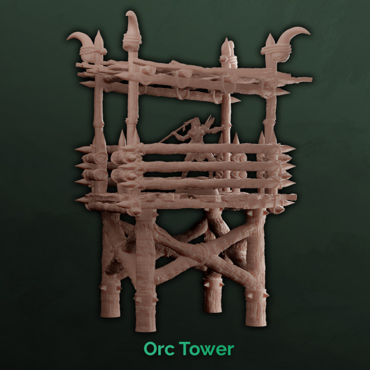 3D Printable Orc Tower by Artificers_Mini