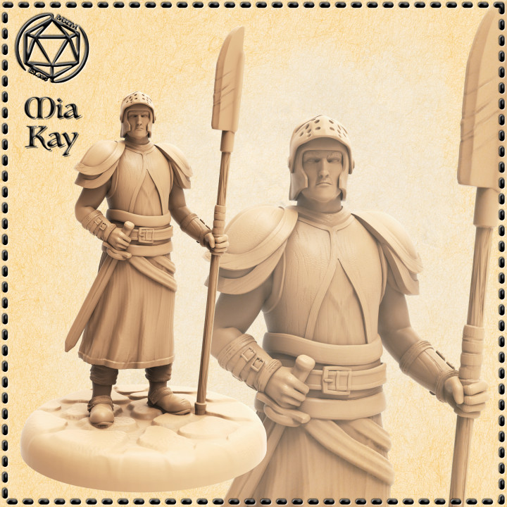 3D Printable City Guard (2 Poses) by M3DM