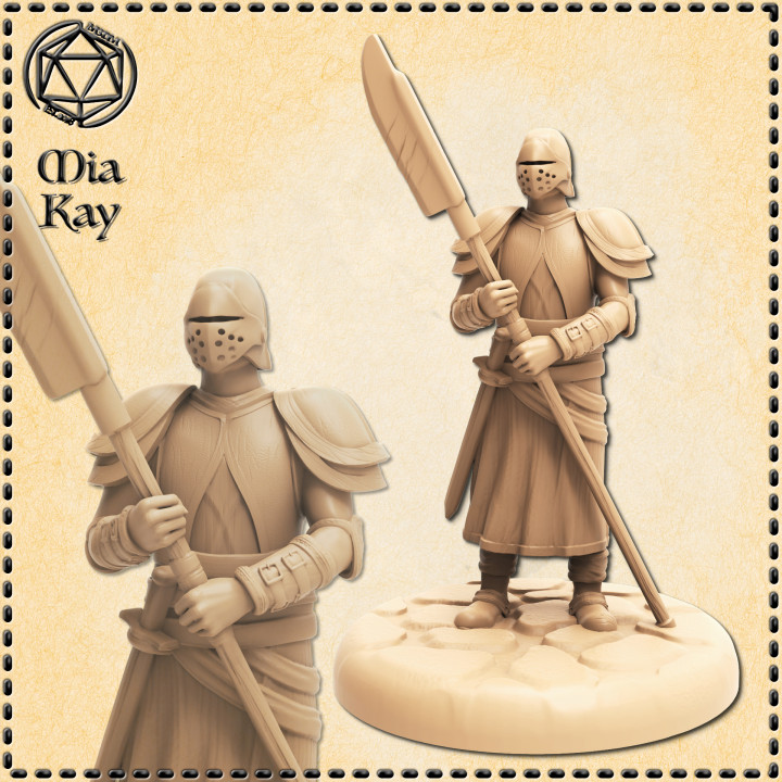 3D Printable City Guard (2 Poses) by M3DM