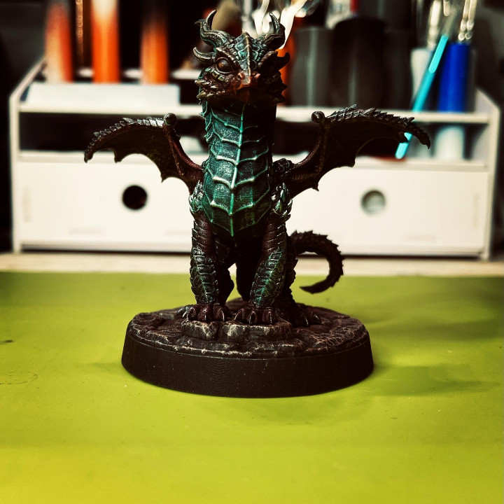 3D Print of FREE Flamehorn Wyrmling | PRESUPPORTED | Dragons of the ...