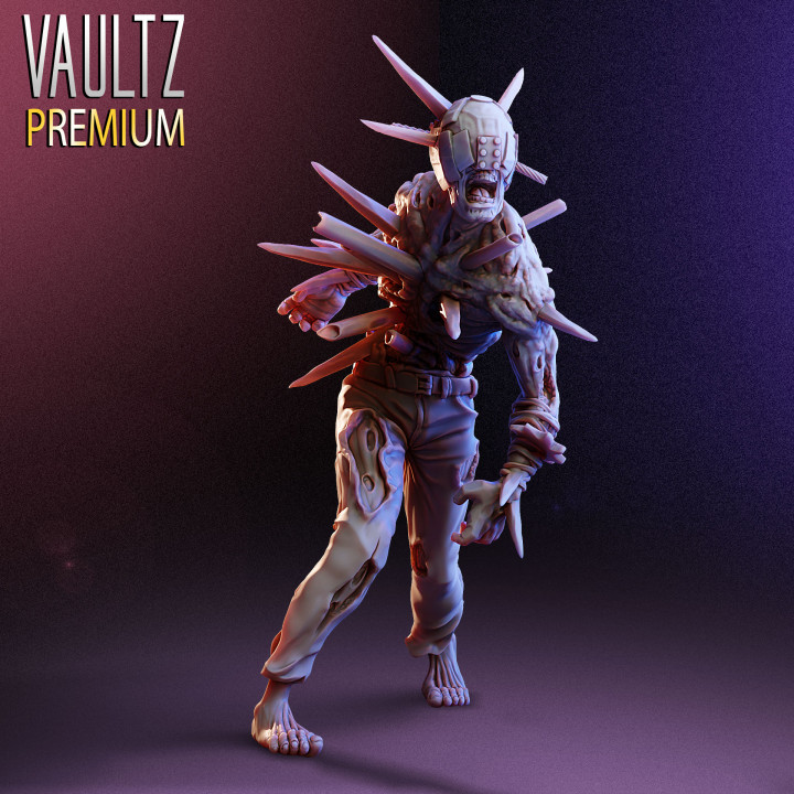 3D Printable Spike Zombie by Vaultz Miniatures