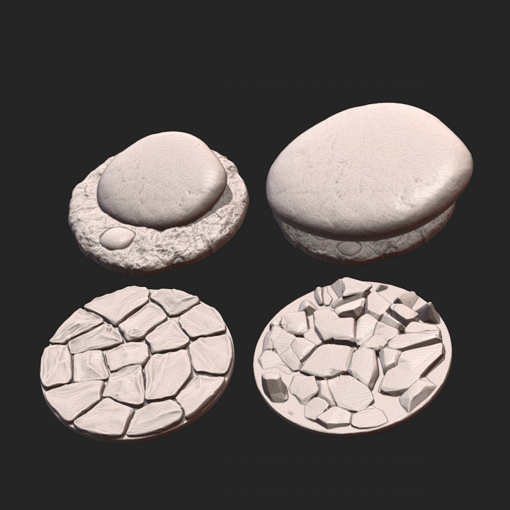 3D Printable Terrain - Bases - Nature by TheSurrealFactory