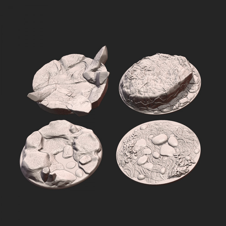 3D Printable Terrain - Bases - Nature by TheSurrealFactory
