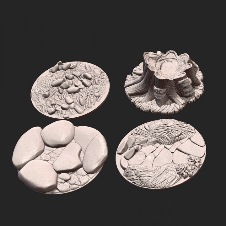 3D Printable Terrain - Bases - Nature by TheSurrealFactory