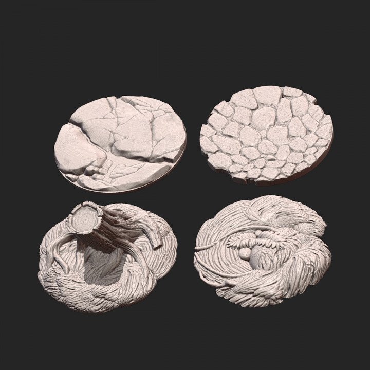 3D Printable Terrain - Bases - Nature by TheSurrealFactory